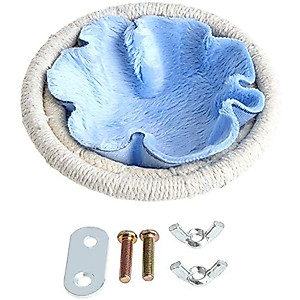 SONYANG Handmade Cotton Rope Bird Breeding Nest Bed for Budgie Parakeet Cockatiel Parakeet Conure Canary Finch Lovebird and Small Parrot Cage Hatching Nesting Box