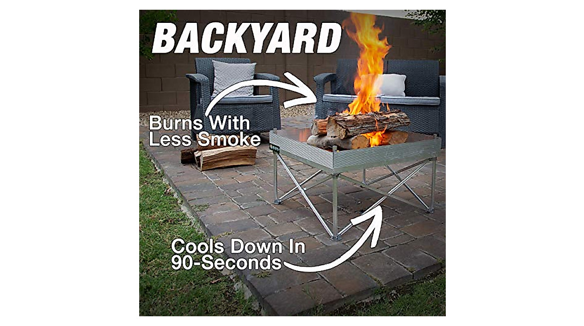 Portable 24-Inch Pop-Up Fire Pit | Lightweight & Easy Setup