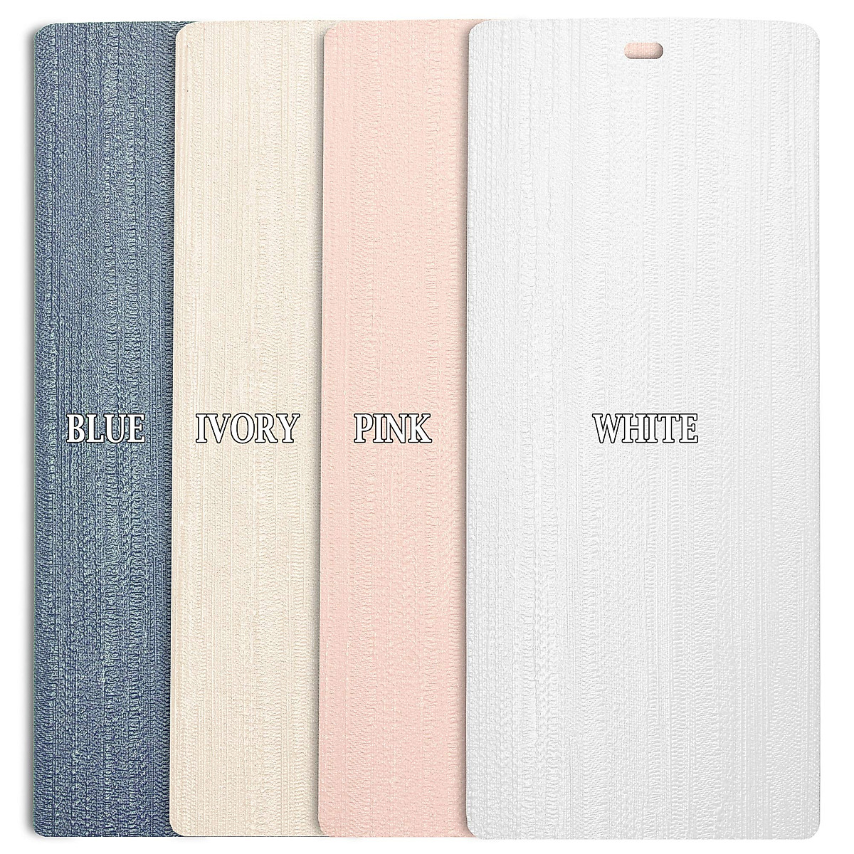 DALIX Arctic Blue Vertical Blind Texture Slats Sliding Door 82.5 Qty 5 Pack