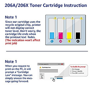 Mooho (with Chip Compatible Toner Cartridge Replacement for HP 206X 206A W2110X W2110A for HP Color Pro MFP M283fdw M283cdw M255dw M283 M255 Printer (Black Cyan Yellow Magenta, 4-Pack)