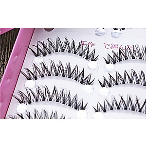 Dorisue False Eyelashes Wispy Short False Eyelash women Special eyelashes 100% Handmade Eyelashes Pack (10 Pairs Set) Black