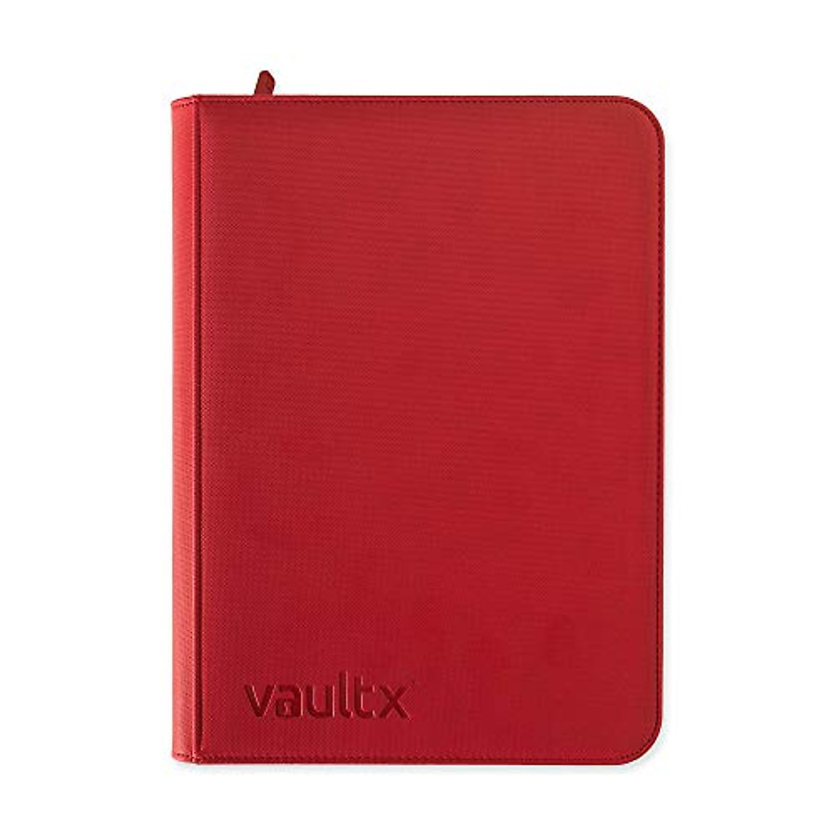 Vault X Premium Exo-Tec® Zip Binder - 9 Pocket Trading Card Album Folder - 360 Side Loading Pocket Binder for TCG (Red)