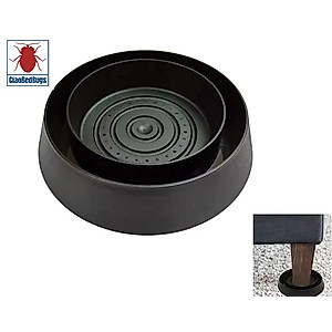 Generic Bed Bug Interceptors – 4 Pack | Bed Bug Interceptor Traps (Black) | Trap, Monitor, and Detector for Bed Legs