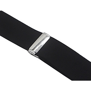 Cedrainy Suspenders For Men 1.4 Inch X Back Wide Suspender Heavy Duty Swivel Belt Loops With 4 Snap Hooks(Black)
