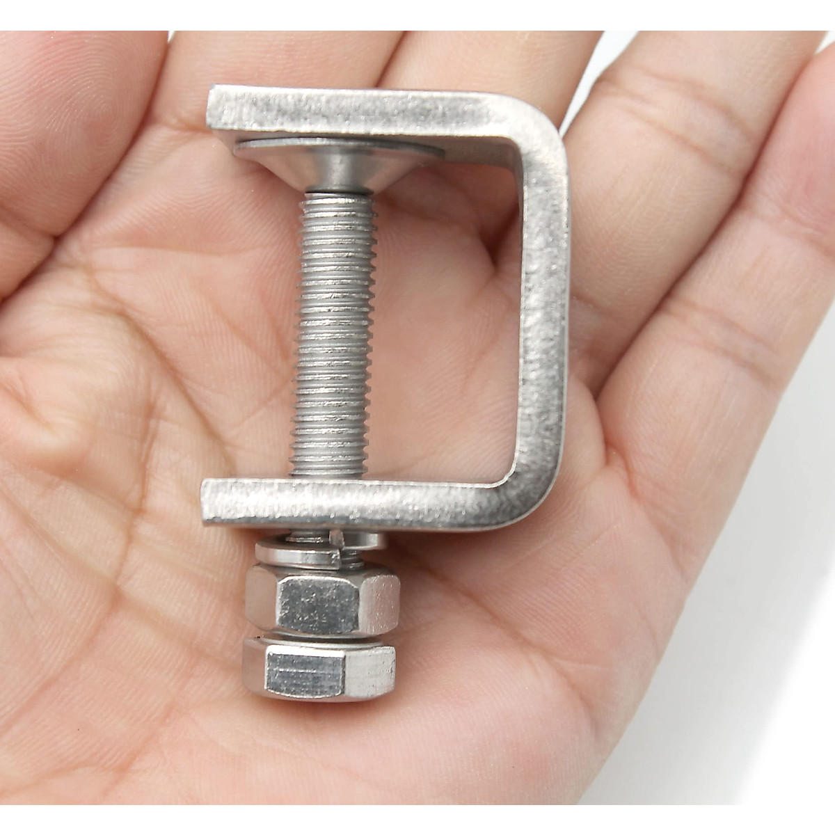 6Pcs Stainless Steel C-Clamp,wood Clamps,Tiger Clamp Heavy Duty,Wood Working Heavy Duty C-clamp with Wide Jaw Openings, for Welding/Carpenter/Building/Household Mount (6pc)