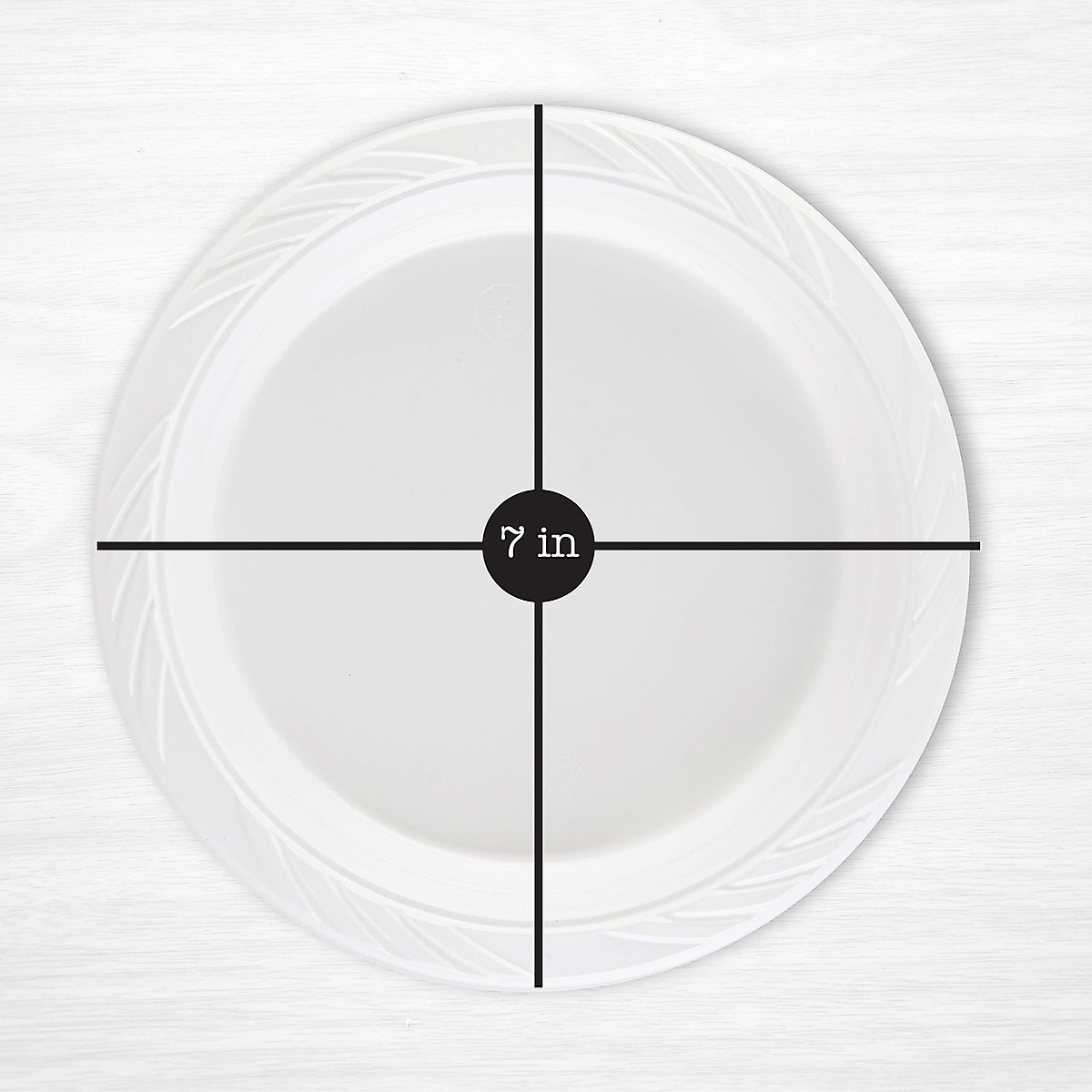 PLASTICPRO 200 Count Disposable 7 Inch White Plastic Plates