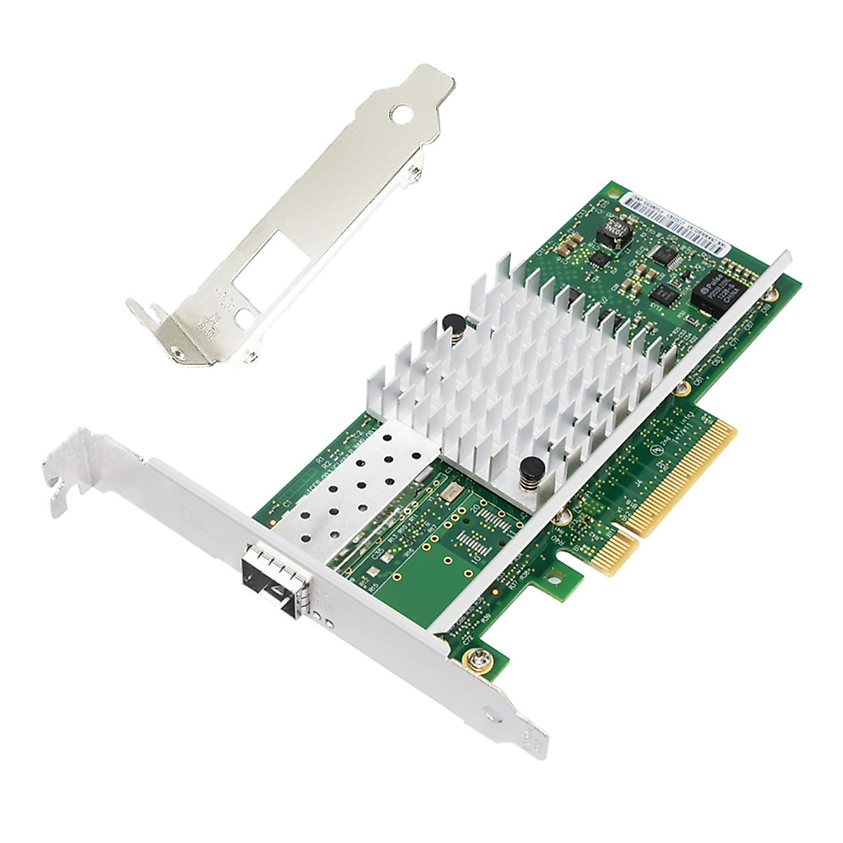 10Gb Network Card Single SFP+ Port PCIE x8 Ethernet Converged Server Adapter NIC Compatible Intel X520-DA1 82599EN Chip Support Windows 7/8/10/11/Visa,Server/Linux/VMware