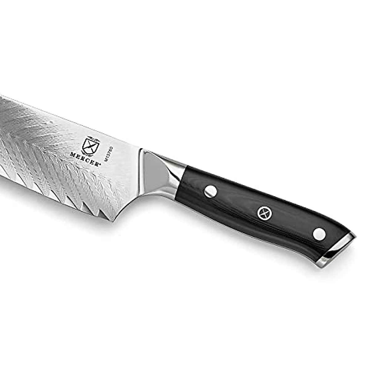 Mercer Culinary M13780 Premium Grade Super Steel, 8-Inch Chef's Knife w/Leaf Pattern Blade, G10 Handle