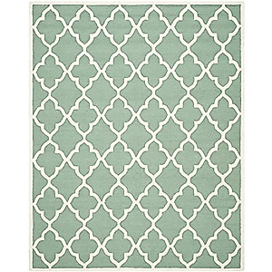 SAFAVIEH Cambridge Collection 8' x 10' Teal / Ivory CAM312T Handmade Moroccan Trellis Premium Wool Area Rug