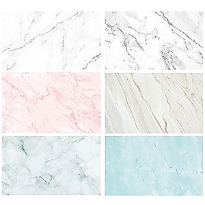 Flat Lay Backdrops Marble Photography Backgrounds Paper 3 Pack Kit 22x34Inch/ 56x86cm Double Sided Photo Props Rolls for Food Product Jewelry Tabletop Blog Pictures, 6 Pattern…