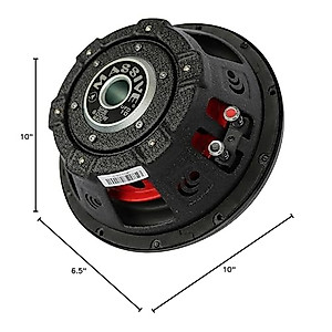 Massive Audio UFO10, 10 Inch Shallow Subwoofer - High Powered 600 Watt Shallow Mount Subwoofer, (3 Inch Voice Coil Dual 4 Ohm) Low Profile Car Subwoofer with Deep Bass. Sold Individually