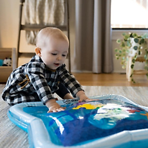 Baby Einstein Octopus Water Play Mat - Safety Fill Line, Tummy Time Activity & Sensory-Toy for Babies Newborn and up, Blue
