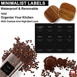 GMISUN Pantry Storage Container, 50oz Airtight Glass Food Storage Jars with Wooden Lids, Cereal and Pasta Storage Containers for Pantry, 3 Pack CLear Square Glass Kitchen Canisters for Flour, Rice