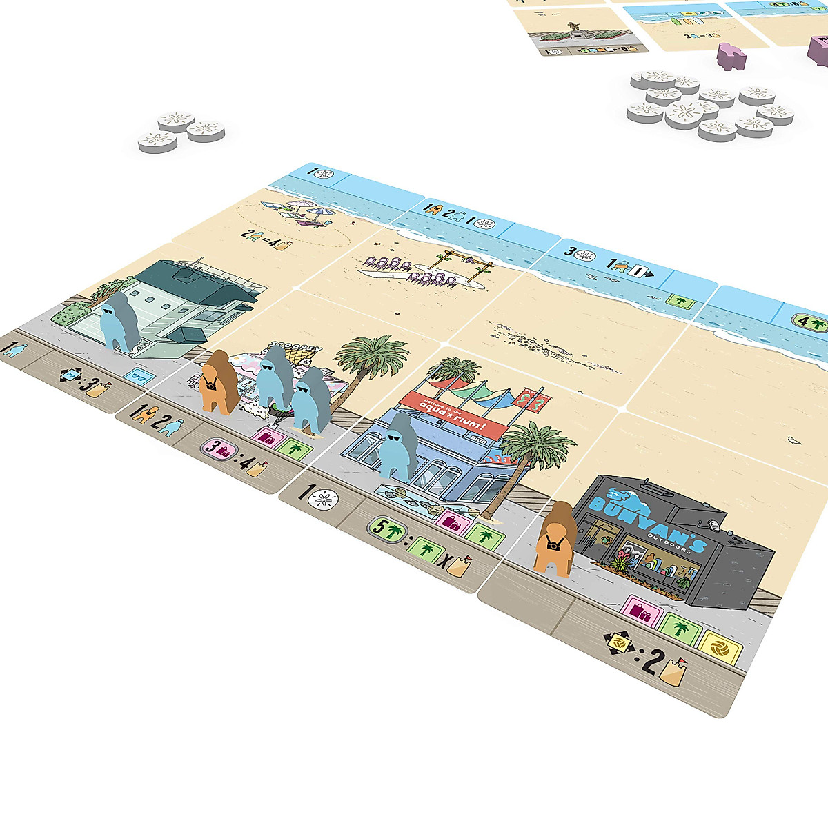 Alderac Entertainment Group (AEG) Santa Monica Board Game, Build Your Beachfront, Attract Tourists, City-Building, Ages 10+, 1-4 Players, 30-45 Min, Alderac Entertainment Group (AEG)