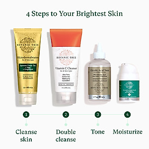 Botanic Tree Microdermabrasion Facial Scrub - Anti Aging Exfoliating Face Scrub for Acne Scars, Dullness, Wrinkles, Dry Skin, Pores, and Blackheads, 100% Vegan Skin Care Facial Exfoliator, 4 fl. oz.