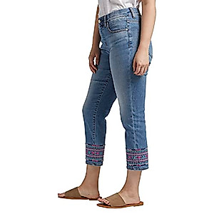 JAG Jeans Women's Maya Mid Rise Capri, Aztec Blue, 14