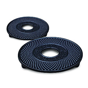 Old Dutch International Matte Black, 5¼ Dia. Set of 2 Trivet 5.3"