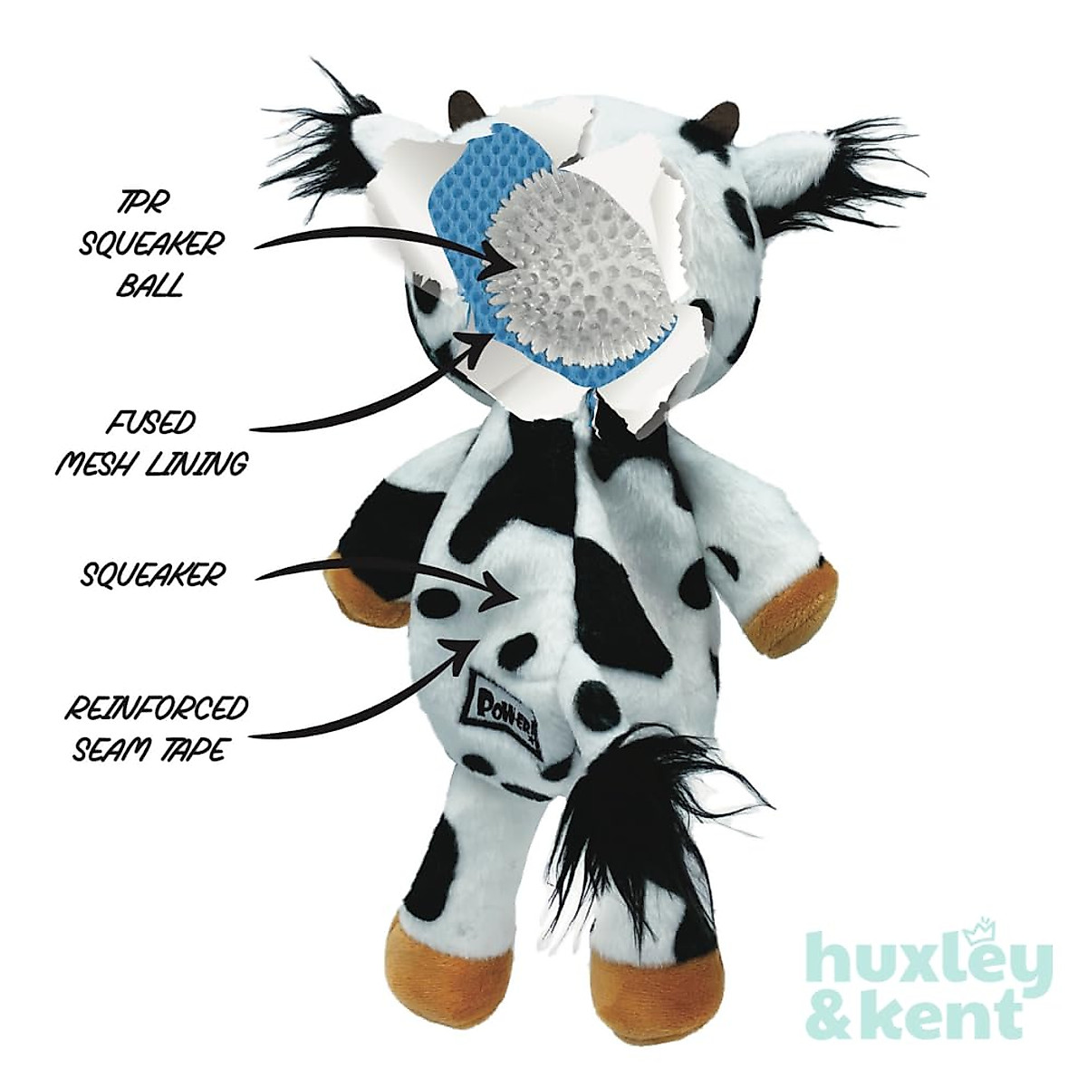 Huxley & Kent Slappies for Dogs | Wishbone Turkey (Small) | Squeak & Shake Dog Toy | No Stuff Squeaky Toy, TPR Ball in Head | Simulates Hunting Nature for Dogs