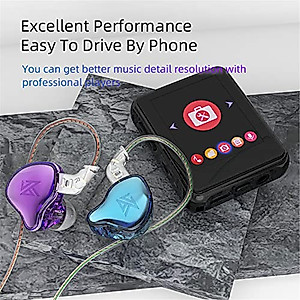 YINYOO KZ EDC Earbuds Wired in Ear Earphones Comfortable Headphones with 10mm Dynamic Driver, Detachable Cable for Android Sports (with mic, Black)