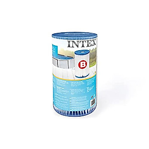 INTEX 29005E Type B Pool Filter Cartridge: For INTEX Filter Pumps – Easy-To-Clean – Dacron Paper – Efficient Filtration – Single Pack