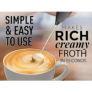 Zulay Powerful Milk Frother & Magia Super Automatic Coffee Espresso Machine - Frother Handheld Foam Maker for Lattes - Espresso Coffee Maker With Easy To Use 7” Touch Screen - Drink Mixer for Coffee