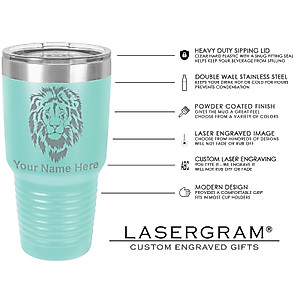 LaserGram 30oz Vacuum Insulated Tumbler Mug, Hecho en San Luis Potosi, Personalized Engraving Included (Teal)