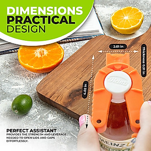 BRENIUM 2-pack Multifunctional Bottle and Can Opener, Plastic Water Bottle, Twist-Off, Pull Tab Soup, for Weak Hands, Seniors, Elderly, Rheumatoid Arthritis, Bottle Gripper, Ergonomic Lid Seal Remover