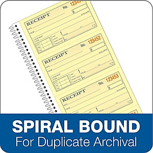 TOPS Money/Rent Receipt Book, 2-Part, Carbonless, 11 x 5.25 Inches, 4 Receipts/Page, 200 Sets per Book (4161) , White