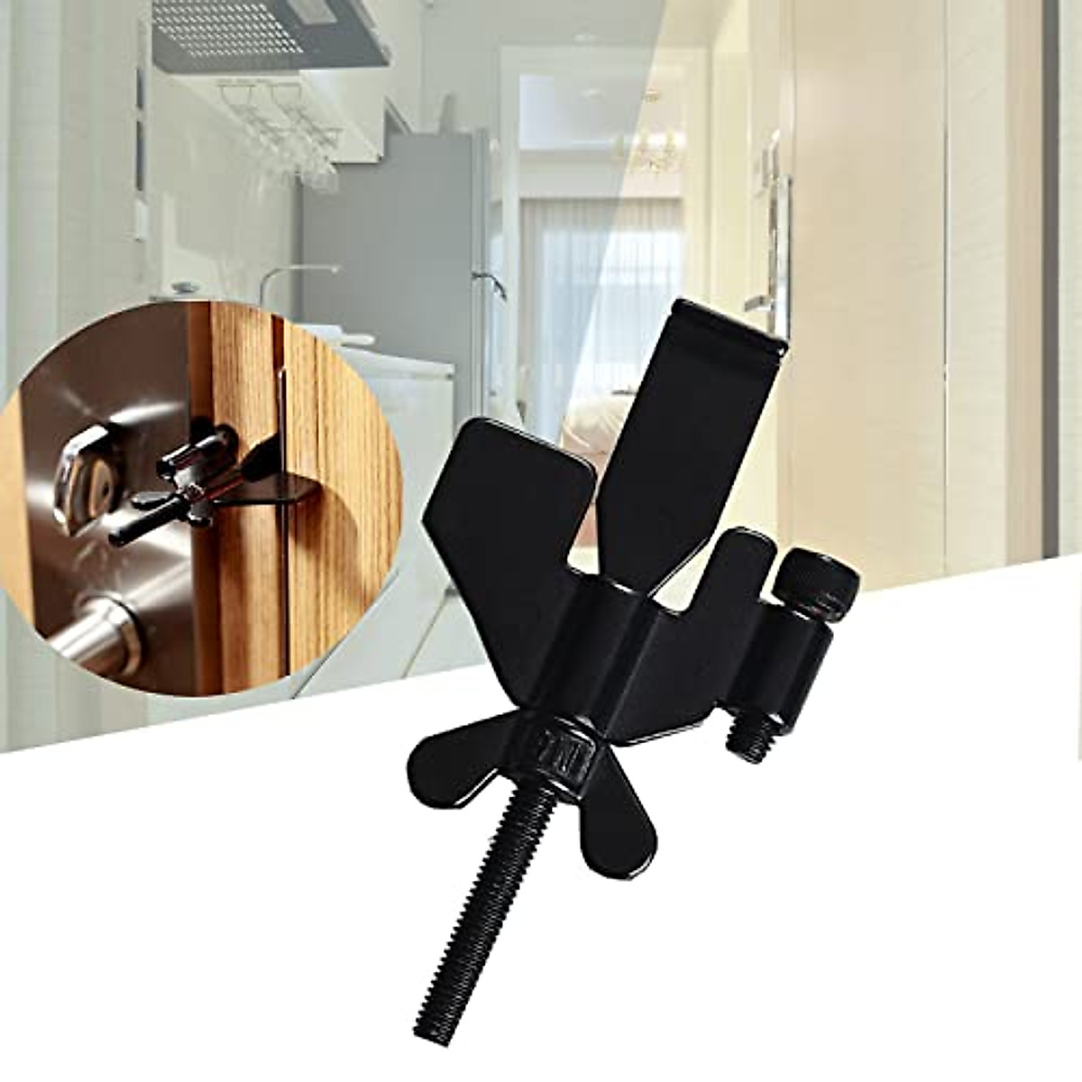 Upgraded Portable Door Lock Safety and Privacy Door Locker for Travel, Home, Dorm, Hotel and Airbnb, Additional Security and Safety, Secure Your Room and Home Doors Against High Impact or Pressure