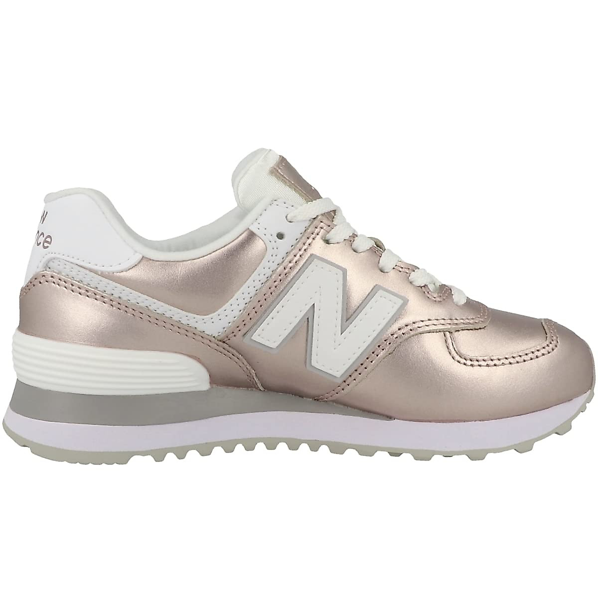 New Balance Women's 574 V2 Liquid Glow Sneaker, Rose Gold/White, 6