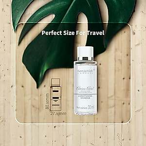 Gemächlich ZuHause Conditioners and Shampoos with Natural Ingredients, 1oz Travel Size 2-in-1 Conditioning Shampoo Bulk Sets for Hotel Airbnb, 100 pieces