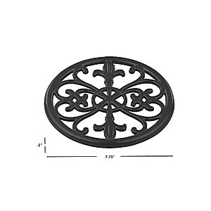 Home Basics Cast Iron Fleur De Lis Trivet