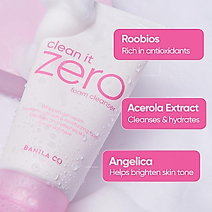 BANILA CO NEW Clean It Zero Foam Cleanser 150ml, all skin types, creamy foam cleanser with natural herbs