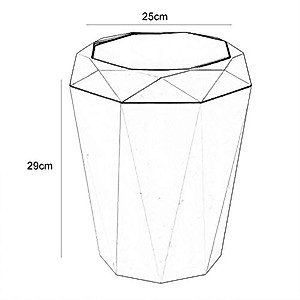 WXXGY Trash Can Funky Gadgets Plastic Swing Bin Waste Recycle Recycling Dustbins Kitchen Bathroom Rubbish Trash Refused Bins/Orange/25Cmx29Cm