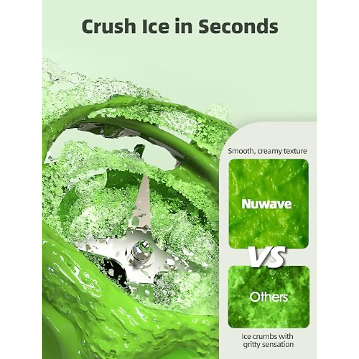 Nuwave Infinity Commercial Blender, Heavy-Duty Smoothie Blender w/ 2.5HP Copper Motor & Laser-Cut Blades, Last 100 Years, Quick Ice Crushing, 64oz Tritan Jar, NSF Certified, 10 Speeds, Self-Cleaning