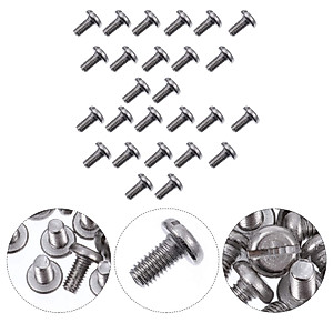 Scicalife 100pcs Round Head Screws Stainless Steel Wall Plate Screws Mechanical Maintenance Fixing Screws for Receptacle Outlet Cover, Wall Plate, Light Switch Plate