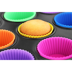 New Star Foodservice 44270 Reusable Silicone Baking Cups and Cupcake Liners, Set of 24