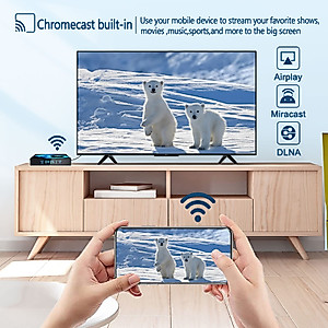 Android TV Box 10.0, Smart TV Box Android 2GB 16GB H616 Quad-Core 64bit CPU Support 2.4G +5G Dual WiFi Ethernet 100M BT 4.0 4K 6K Ultra HD Output H.265 Decoding Android Box