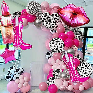 4PCS Western Cowgirl Party Decorations Cowgirl Balloons Party Decorations Cowgirl Boot Balloons for Let's Go Girls Bachelorette Party Cowgirl Birthday Western Last Disco Rodeo Bachelorette Supplies