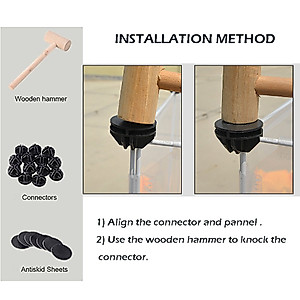 YAHUNI Pet Playpen for Puppy - Plastic Yard Fence Tent for Small Animals,Rabbits Puppy Kennel Cage,Portable Large Space with Transparent White 12 Panels