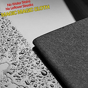 DASHENRAN Thickened Magic Cleaning Cloth, Microfiber Glass Cleaning Cloths, All-Purpose Microfiber Towels, Streak Free Reusable Microfiber Cleaning Rag for Windows,Glass,Car（Black 5Pcs）