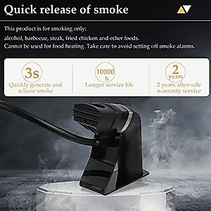 Flngr Smoke Gun for Cooking,Beer,with Apple and Cherry Wood,Food Smoker for Beginners,For Kitchen, Bar or Gift