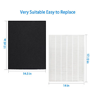 D480 Replacement Filter D4 Compatible with Winix D480 Air Purifier, Item Number 1712-0100-00, 2 True HEPA D4 Filters and 8 Activated Carbon Pre-Filters