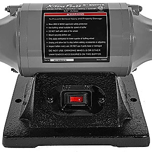 XtremepowerUS 8" Dual Buffer Benchtop Buffer Grinder 3/4HP Polisher Buff Grinder Polishing Grinder Machine