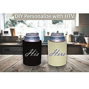 Blank Thick Foam Old School Can Cooler (2 Pack, Neon Blue)