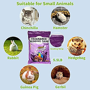BNOSDM Small Animal Potty Training Litter 5.5lb Critter Litter for Hamster Bunny Bedding Odor Control Rabbit Litter Pellets for Guinea Pigs Rats Dwarf Hamsters Gerbils Ferrets Hedgehogs (Lavender)