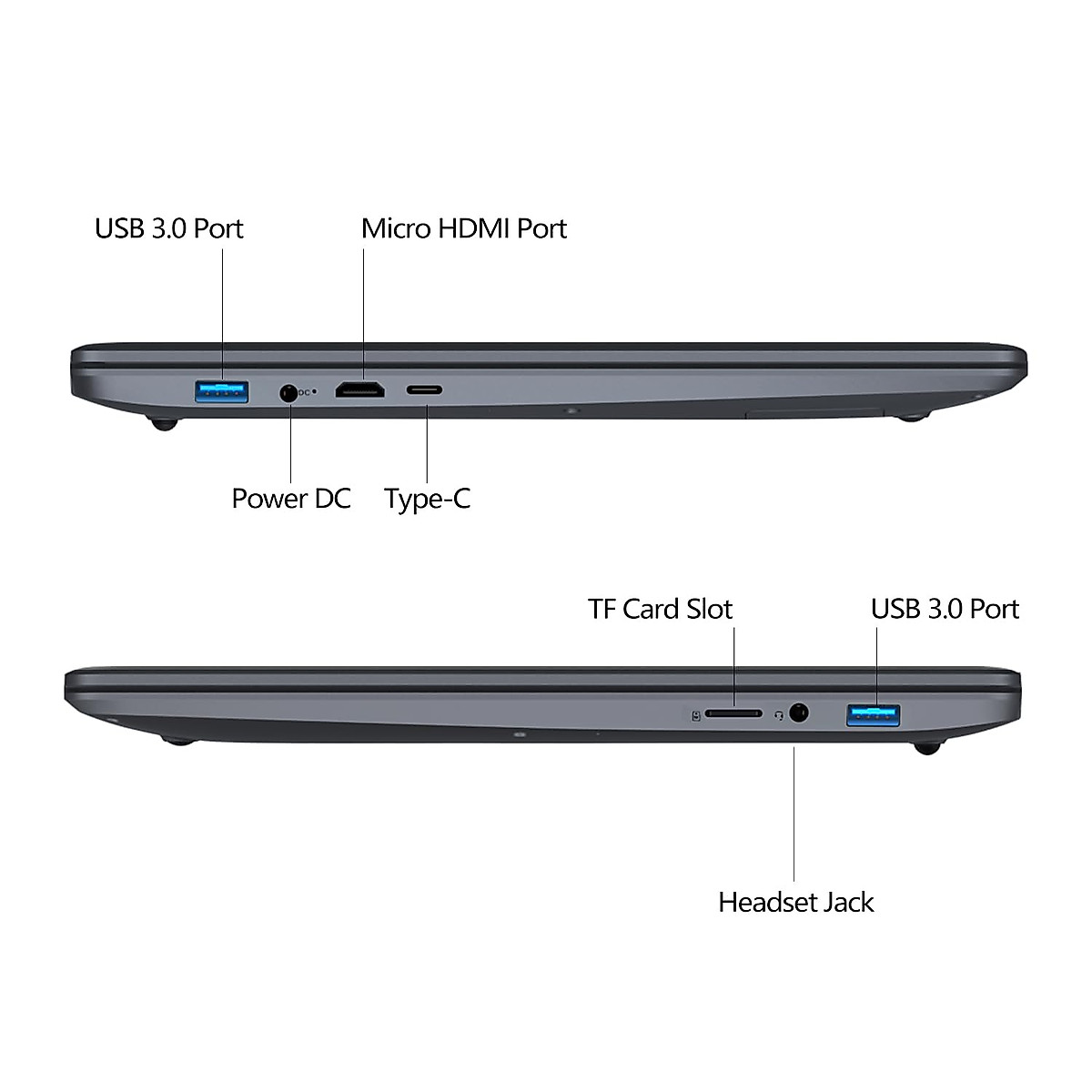 VGKE [Windows 11 Pro] B14 Air Windows 11 Laptop, 14.1" Full HD 1920*1080 IPS, Intel Celeron J4105 Processor, 8GB RAM LPDDR4, 256GB SSD, Metal Body, Grey