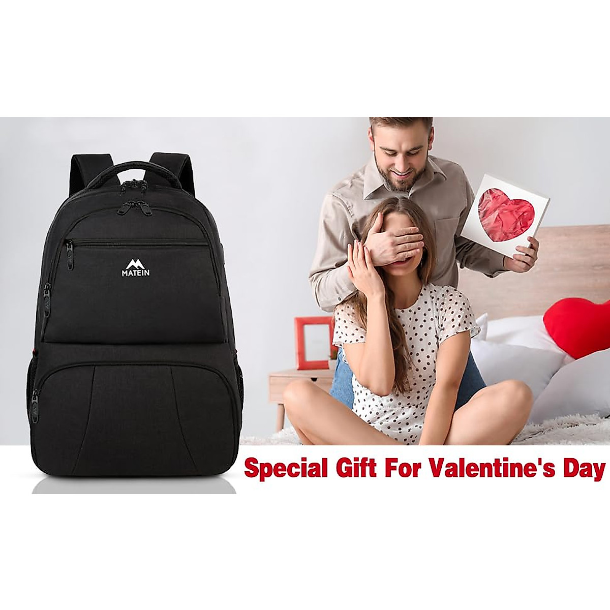 MATEIN Lunch Backpack for Men, 17 Inch Insulated Cooler Backpack Lunch Box Backpack with USB Charging Port, Water Resistant Computer School Bookbag College Laptop Backpack Gifts for Travel Picnic Work