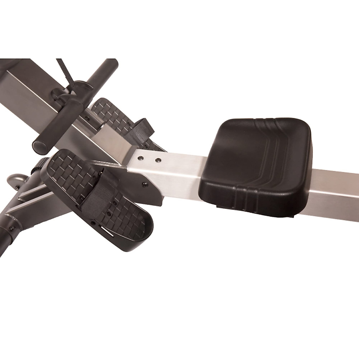 Stamina Pro Dual Air and Magnetic Resistance Rowing Machine Foldable w/Fitness Coaching App and Wireless Chest Strap Heart Monitor - Folding Rowing Machines for Home Use