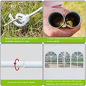 10' x 30' Outdoor Canopy Tent,Camping Gazebo Shelter Pavilion with 5 Removable Sidewalls,Spiral Tubes Cater Events with Transparent Windows for Party,Wedding,BBQ